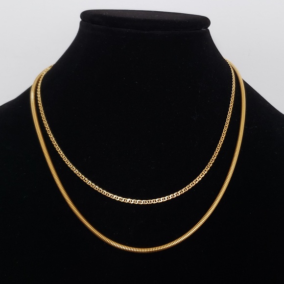 Jewelry | Made In Italy Yellow Gold Plate Sterling Silver Double ...